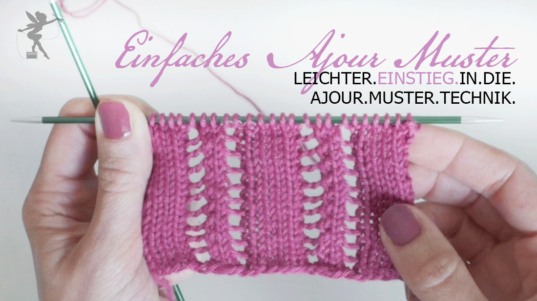 Strickmuster: Einfaches Ajour Muster – made by Romy